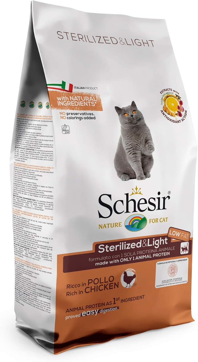 Shop Now Schesir Chicken Dry Food For Sterilized Cats – ASH Pet Shop
